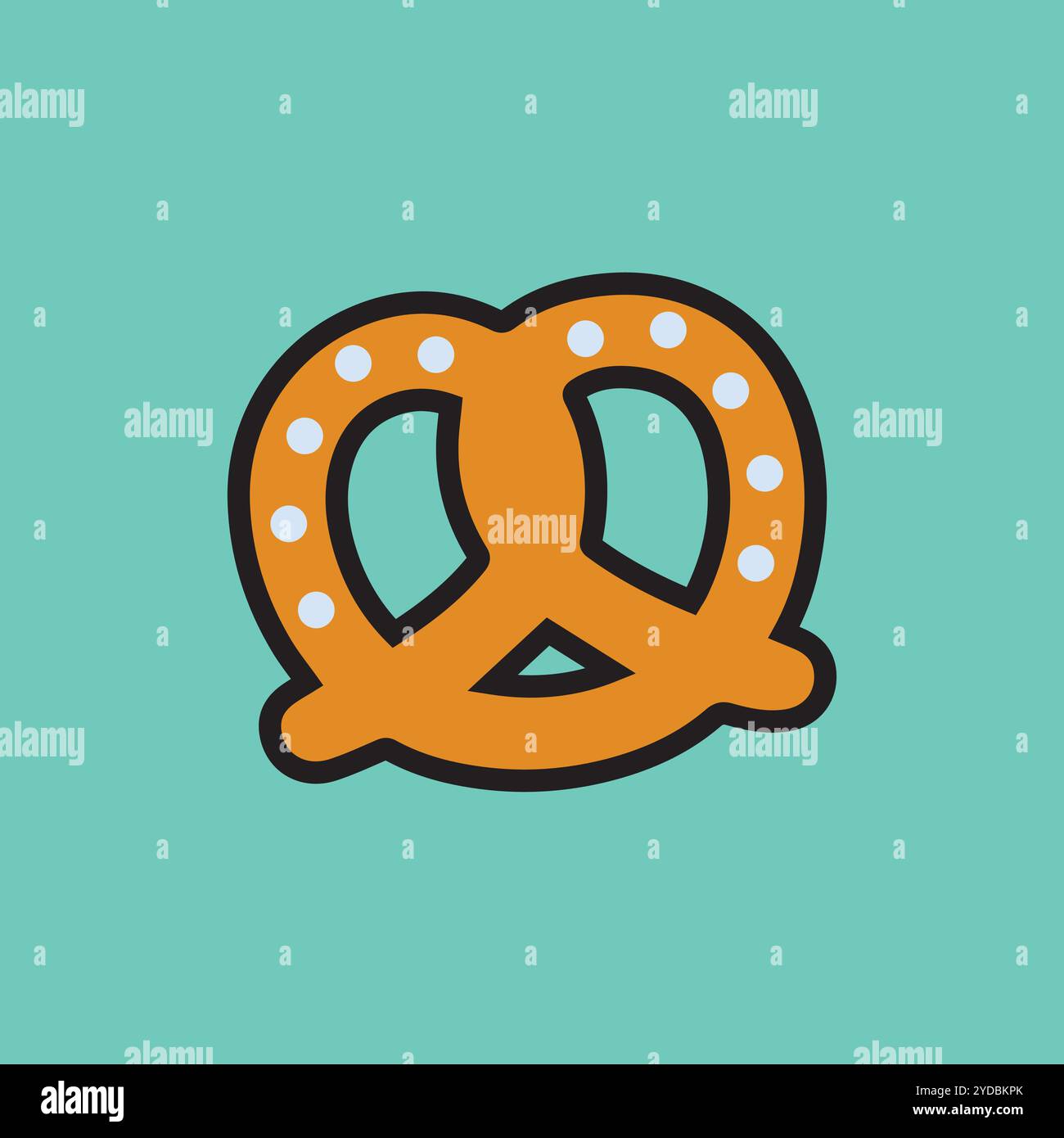 Bavarian pretzel. food vector cartoon illustration Stock Vector Image ...