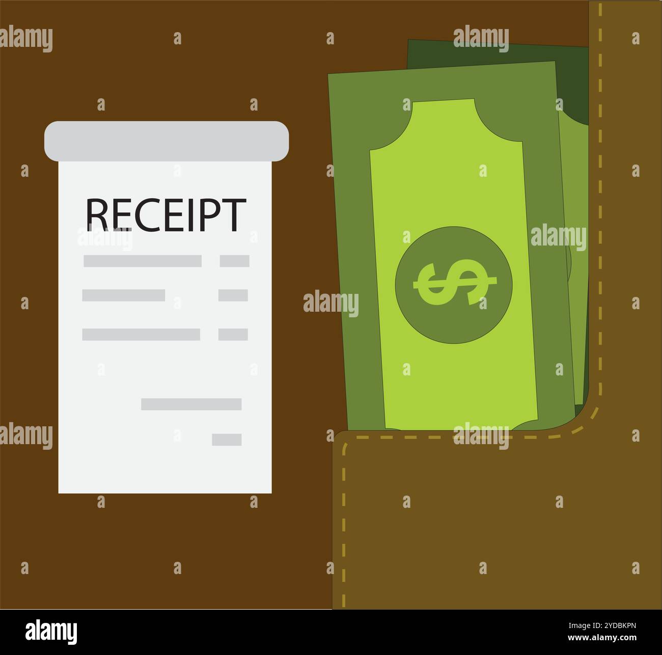 Leather folder for cash, coins and cashier check. Thanks for the ...