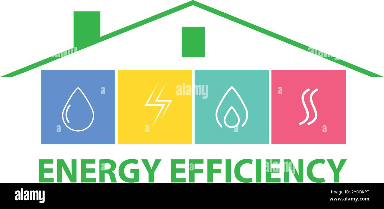 Symbols of natural resources and energy. Saving energy resources ...
