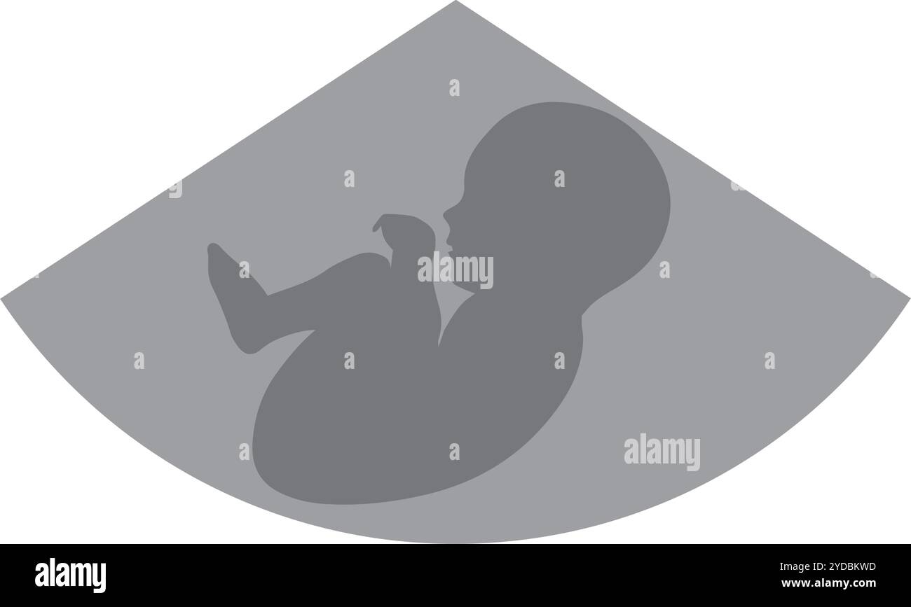Baby echo sound isolated white background vector illustration Stock ...