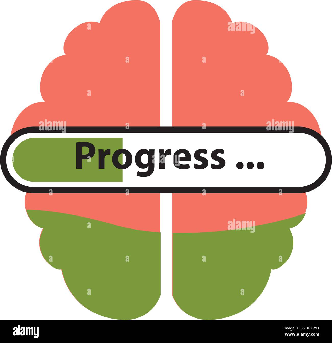 Loading brain, concept design intelligence mind sign vector Stock ...