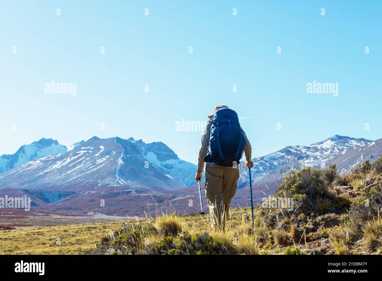Trekking to the Fitz Roy massif in the Argentinian-Chilean Andes, South ...