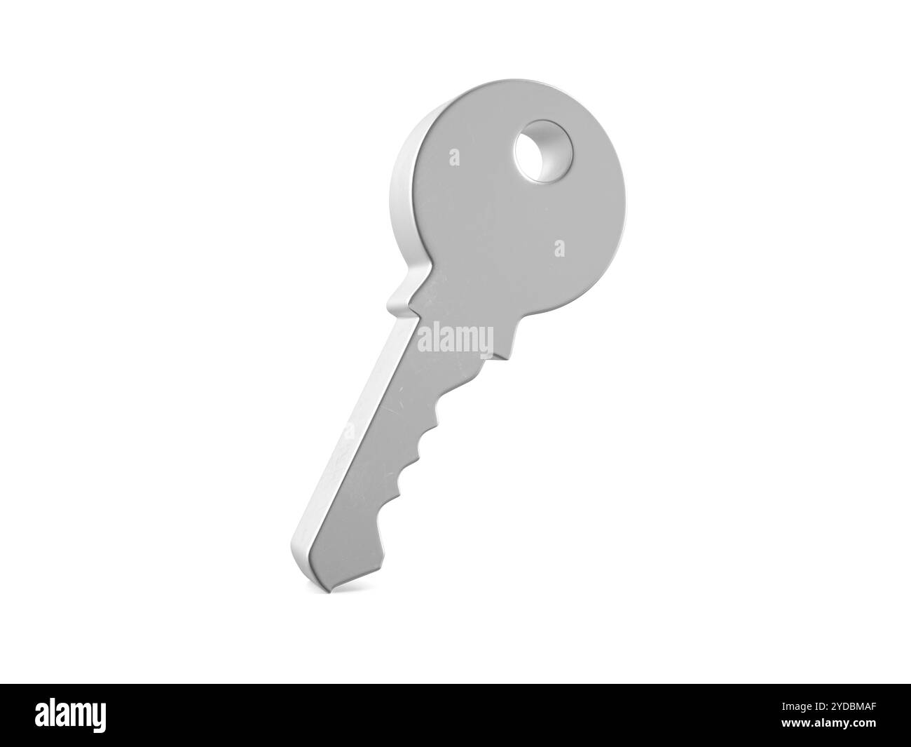 Metal key symbol on a white background. 3d illustration Stock Photo - Alamy