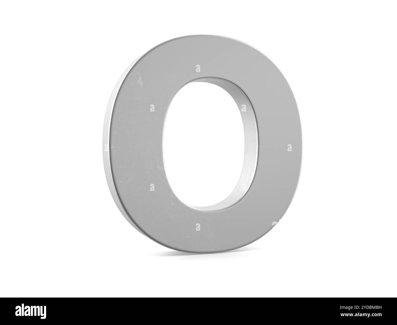 Metal letter O on a white background. 3d illustration Stock Photo - Alamy