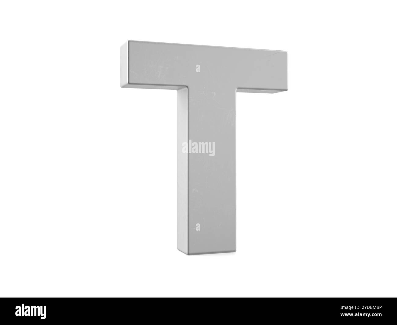 Metal letter T on a white background. 3d illustration Stock Photo - Alamy