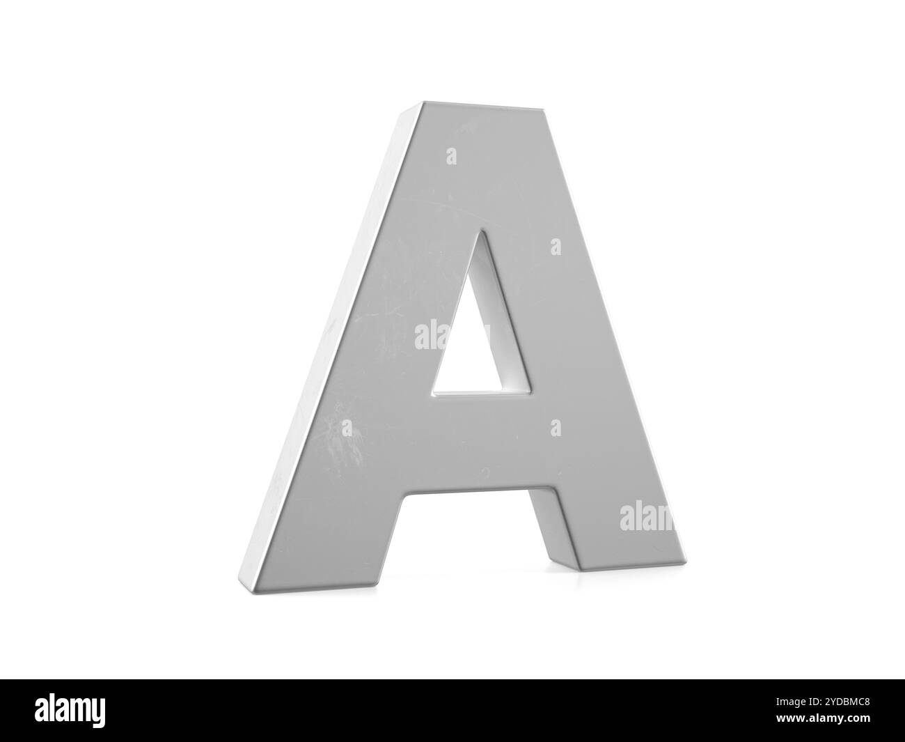 Metal letter A on a white background. 3d illustration Stock Photo - Alamy