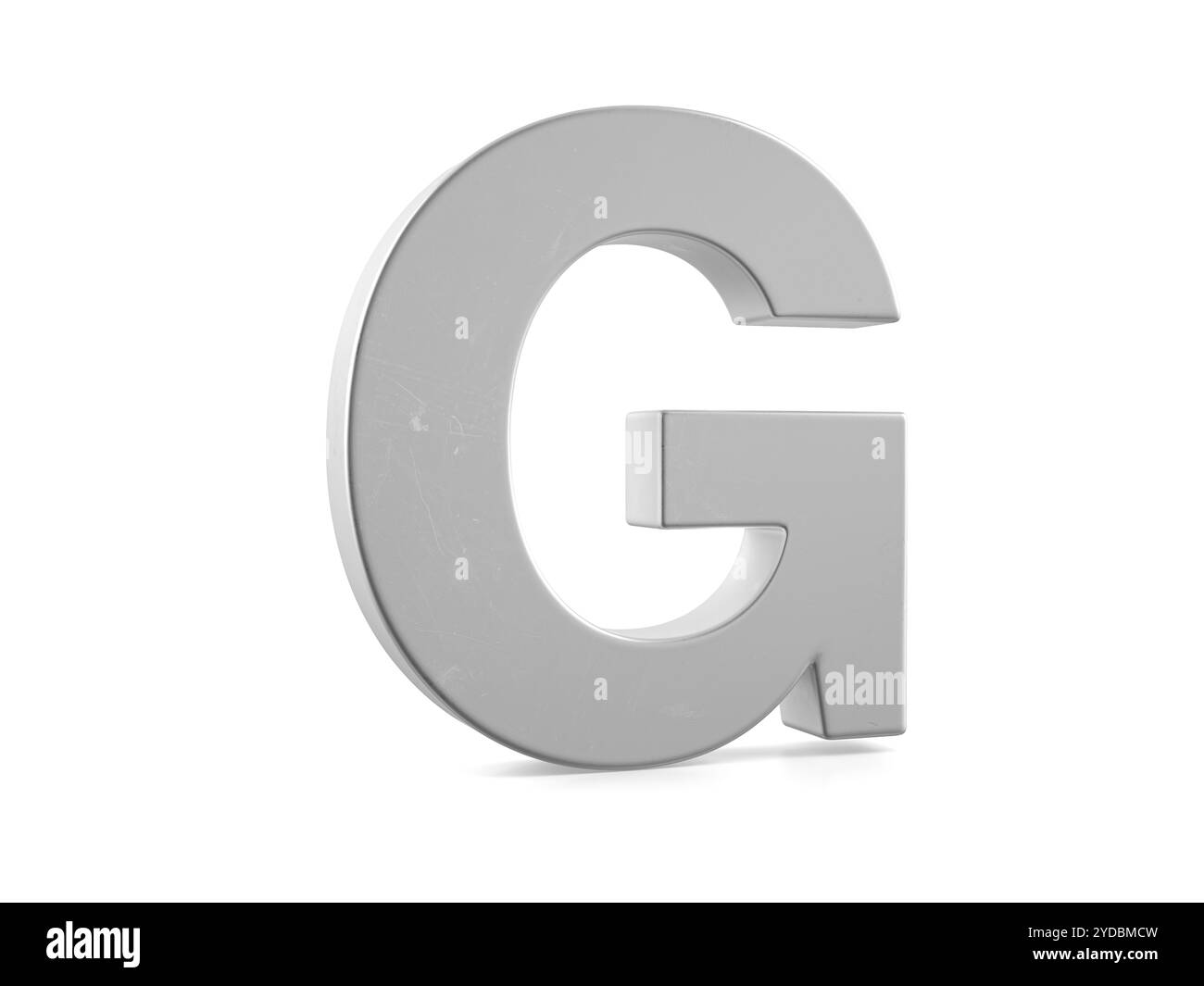 Metal letter G on a white background. 3d illustration Stock Photo - Alamy
