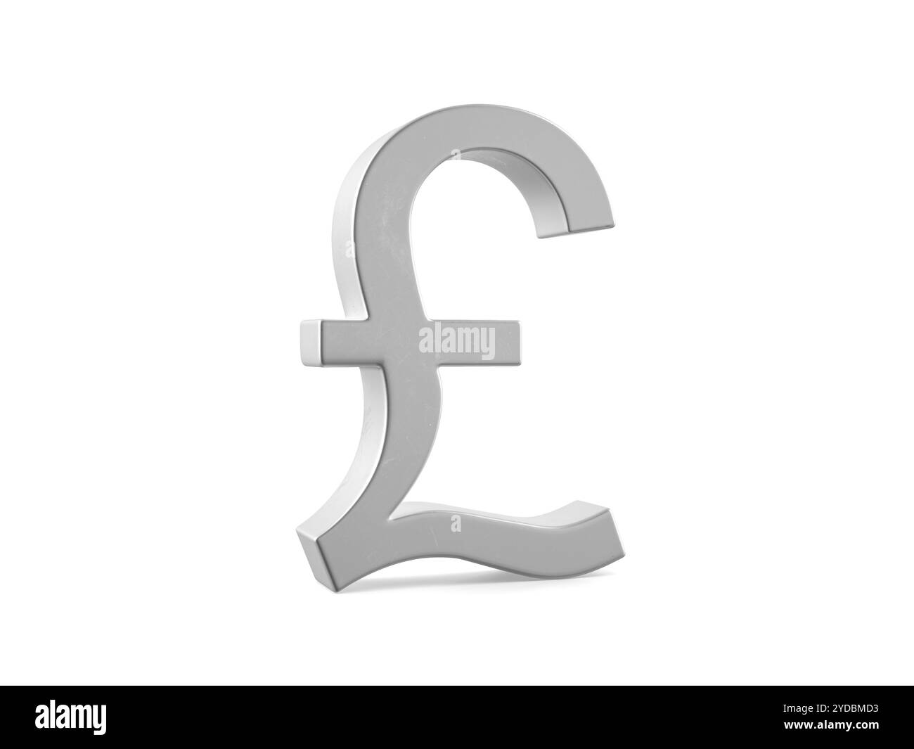 Metal pound symbol on a white background. 3d illustration Stock Photo ...