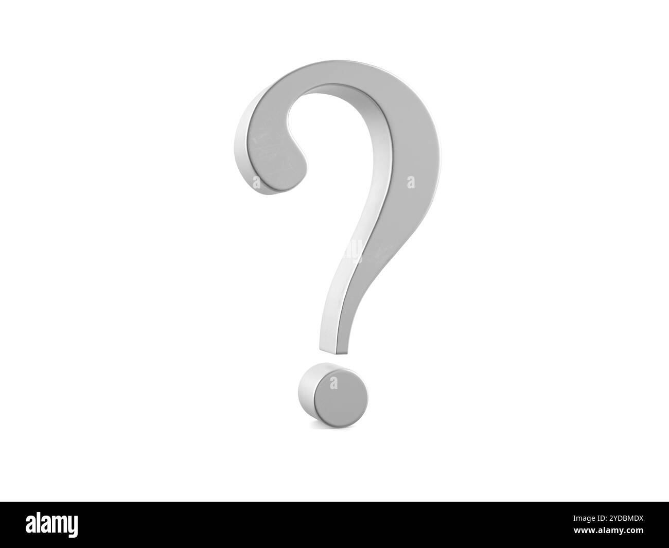 Metal question symbol on a white background. 3d illustration Stock ...