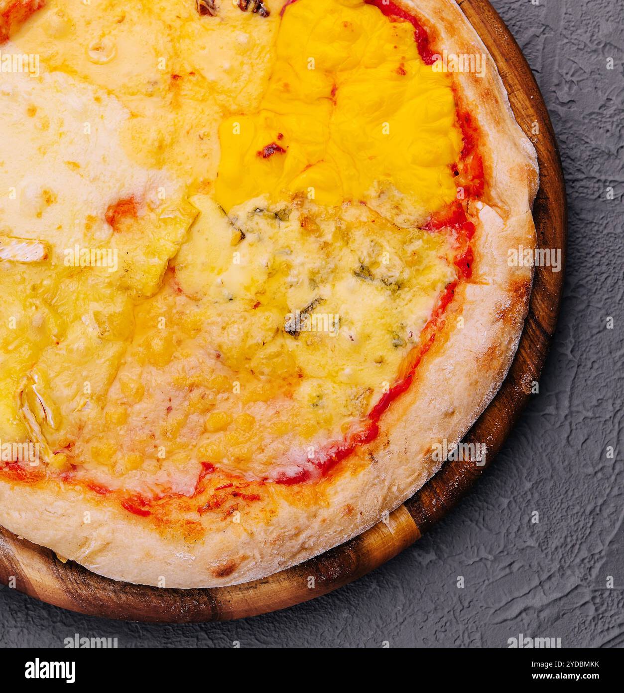 Quattro formaggio - italian pizza with four sorts of cheese Stock Photo ...