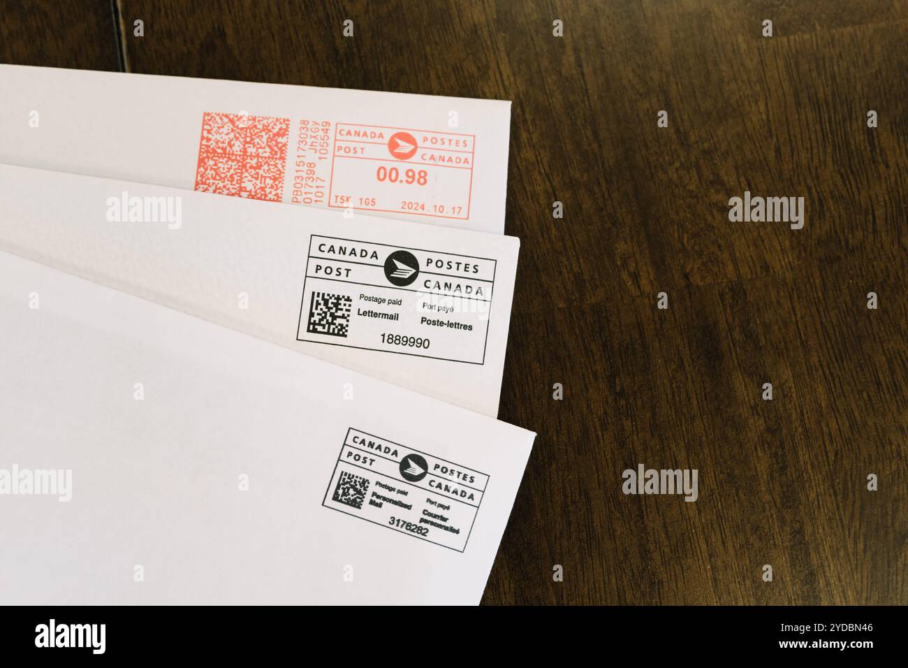 25 October 2024 - Calgary Alberta Canada - Postage stamp printed by a ...