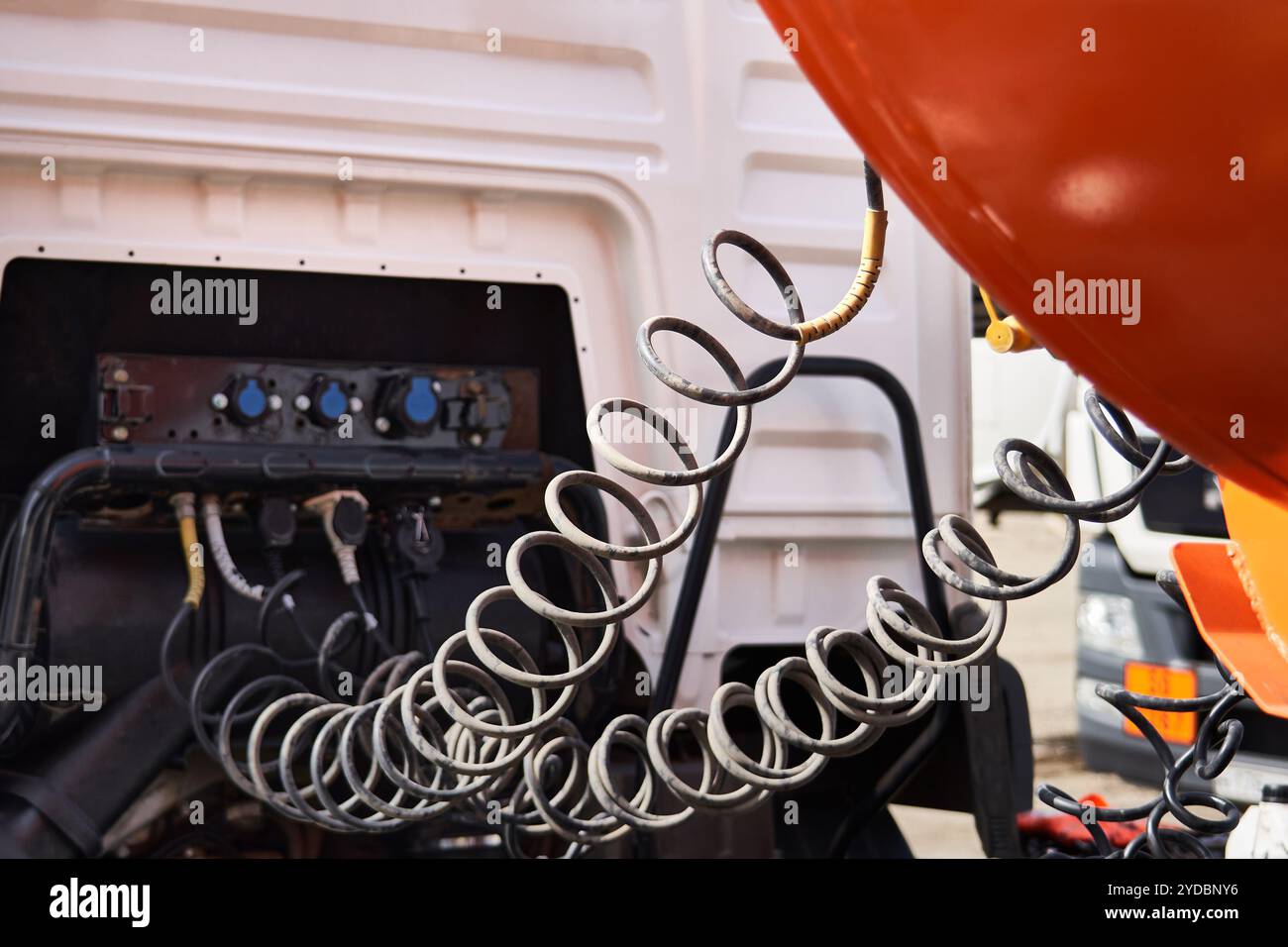 Electric connecting cable truck hi-res stock photography and images - Alamy