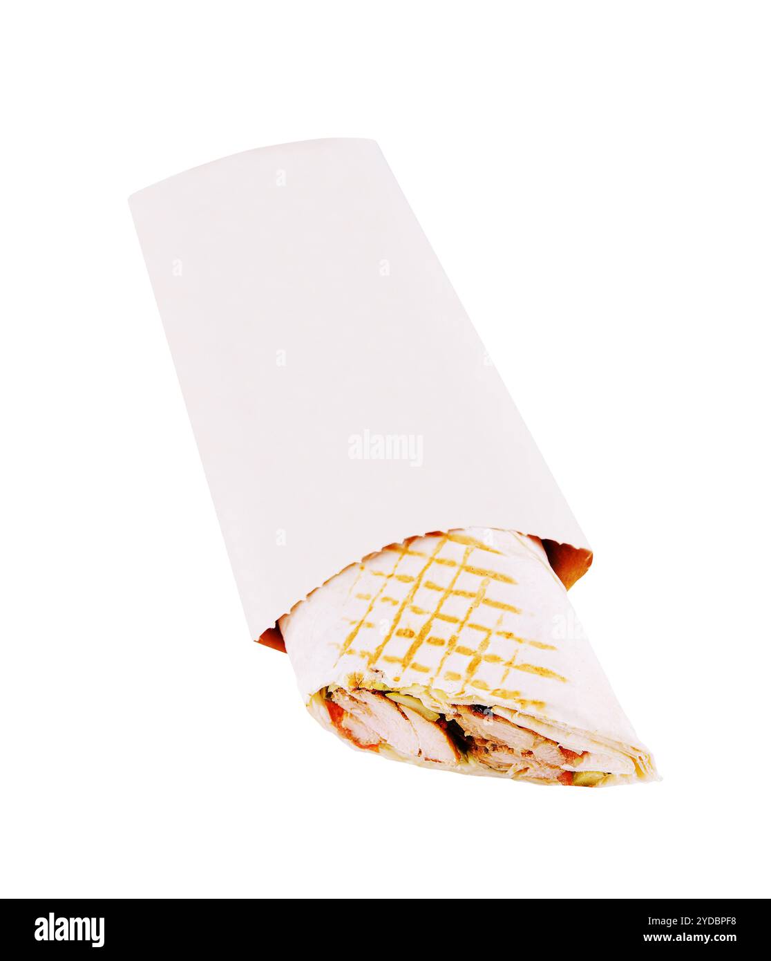 Doner kebab isolated on white background Stock Photo - Alamy