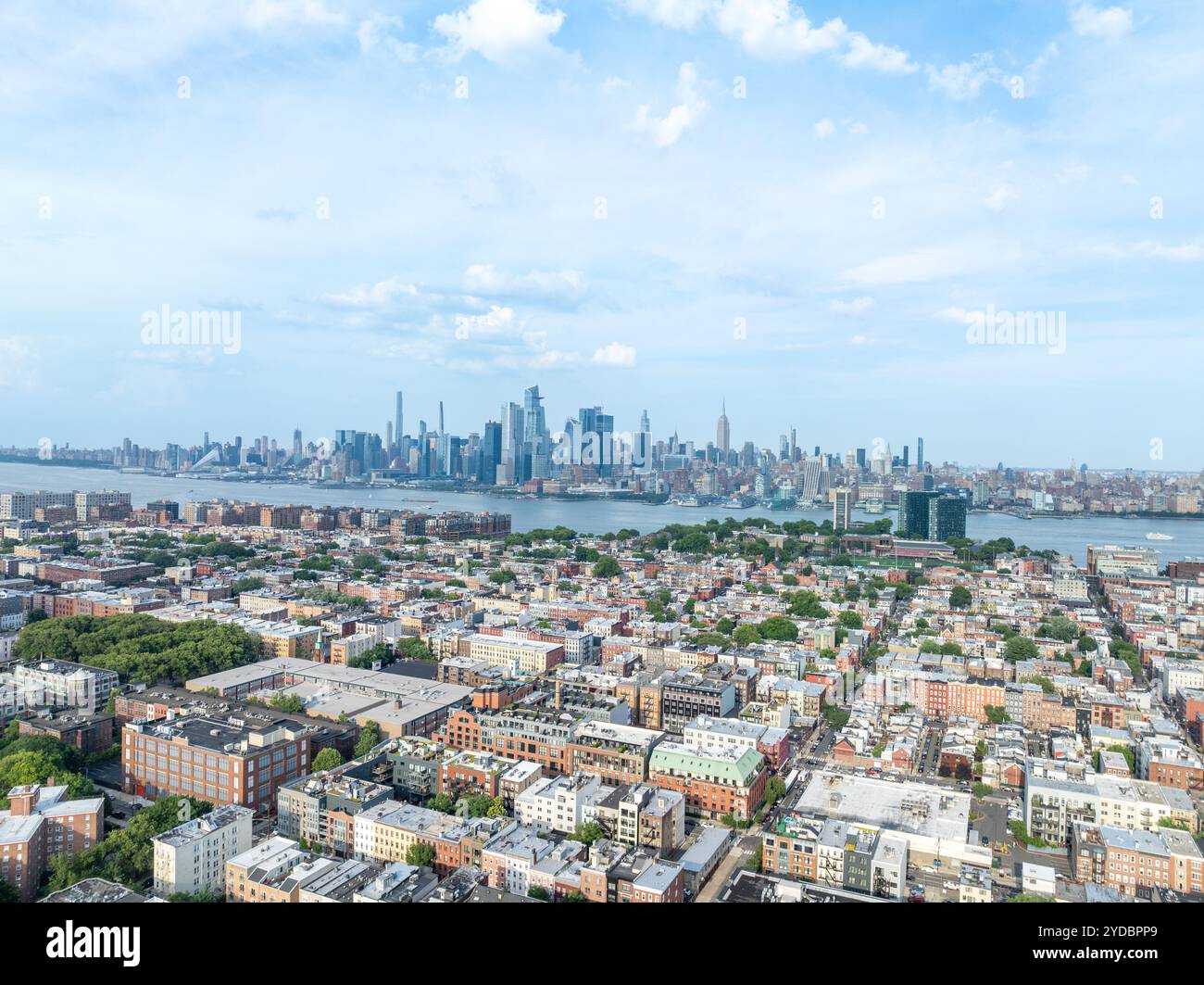 Aerial View of Hoboken and Manhattan Skyline Stock Photo - Alamy
