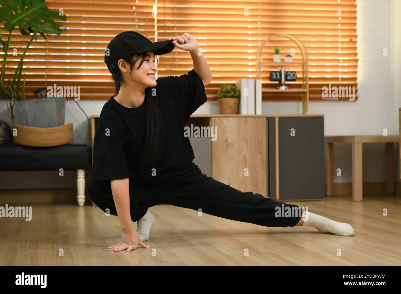 Energetic teenage girl practicing Hip Hop dance at home Stock Photo - Alamy