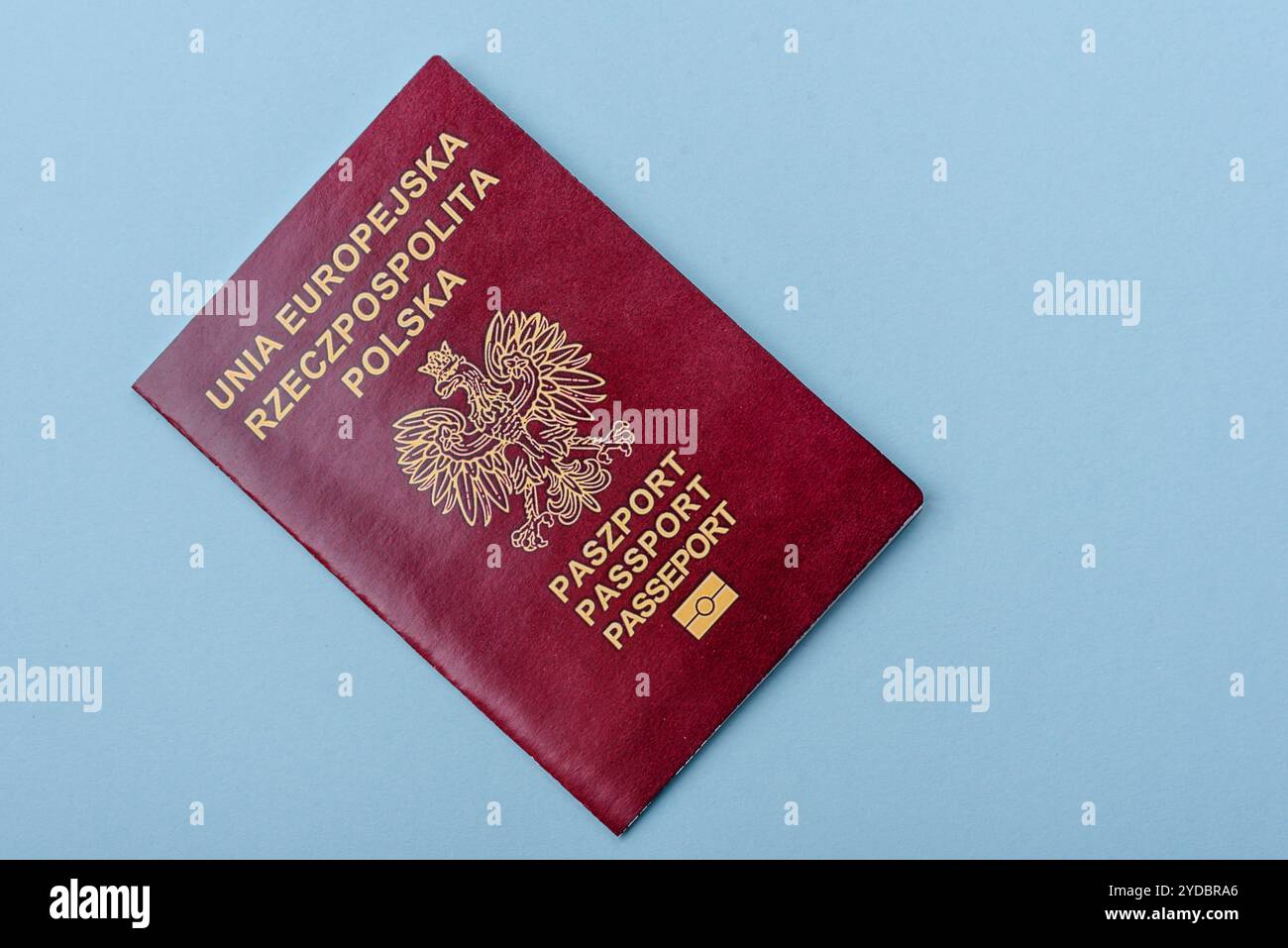 Physical paper international passport of a Polish citizen Stock Photo ...
