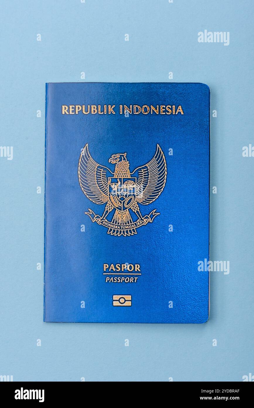 Physical paper international passport of Indonesian citizen Stock Photo ...