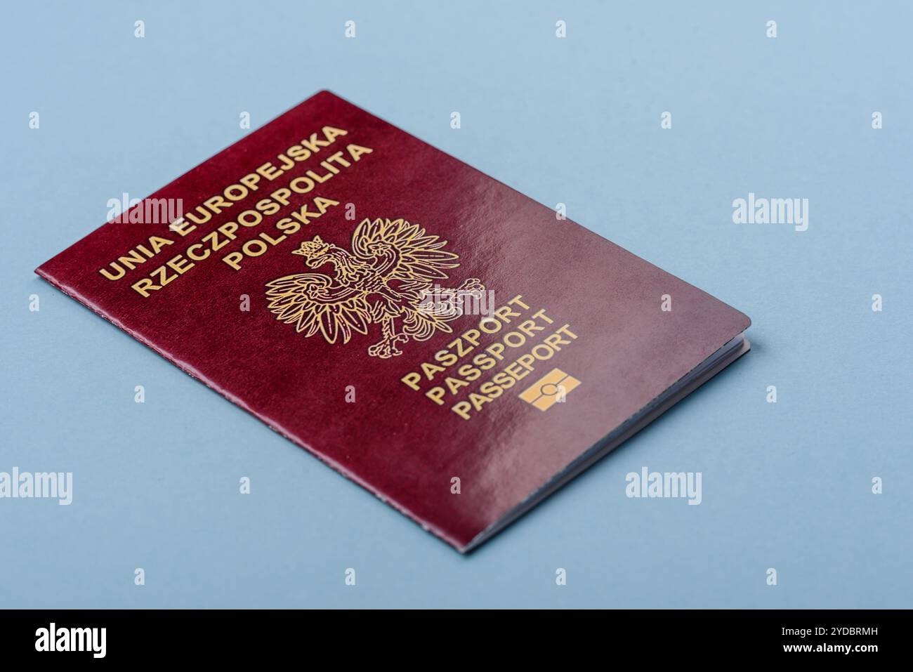 Physical paper international passport of a Polish citizen Stock Photo ...