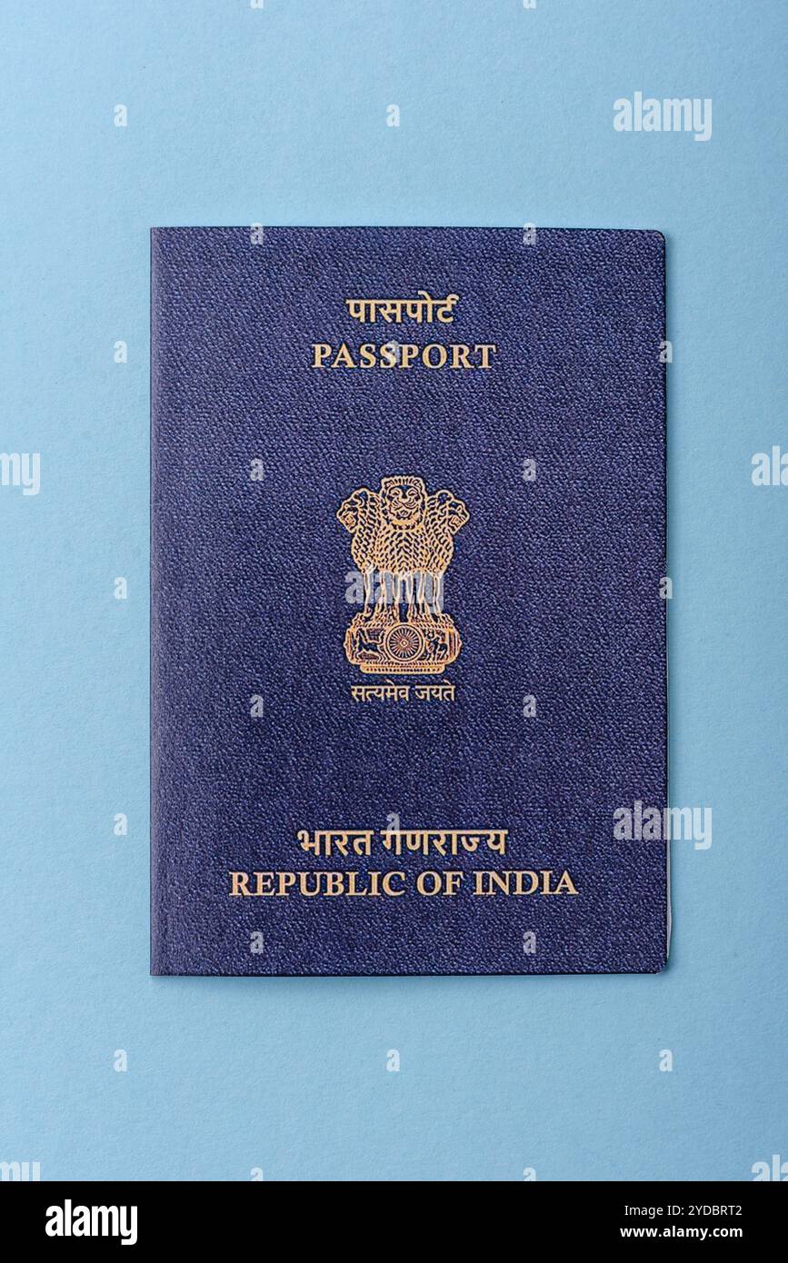 Physical paper international passport of Indian citizen Stock Photo - Alamy