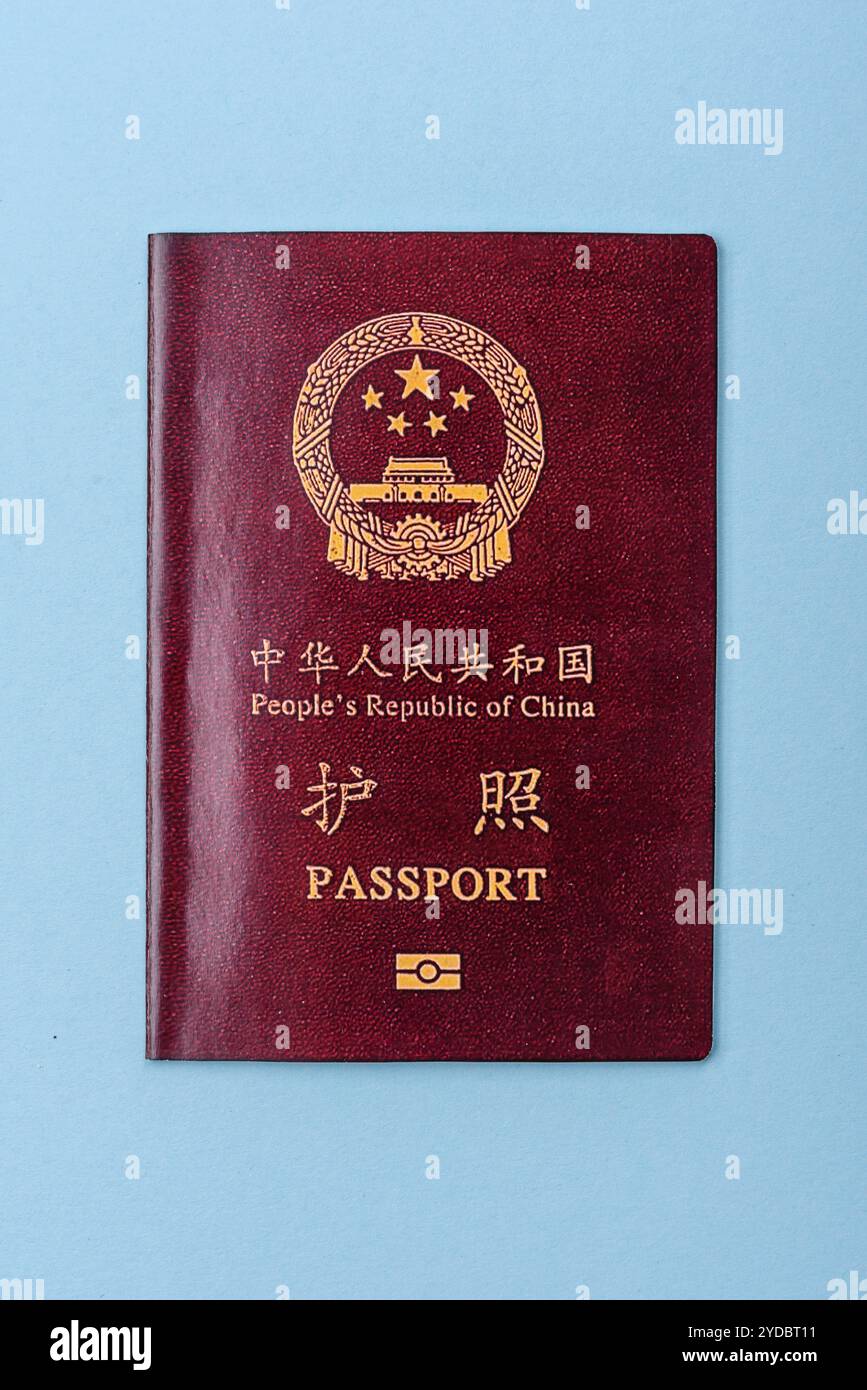Physical paper international passport of a Chinese citizen Stock Photo ...