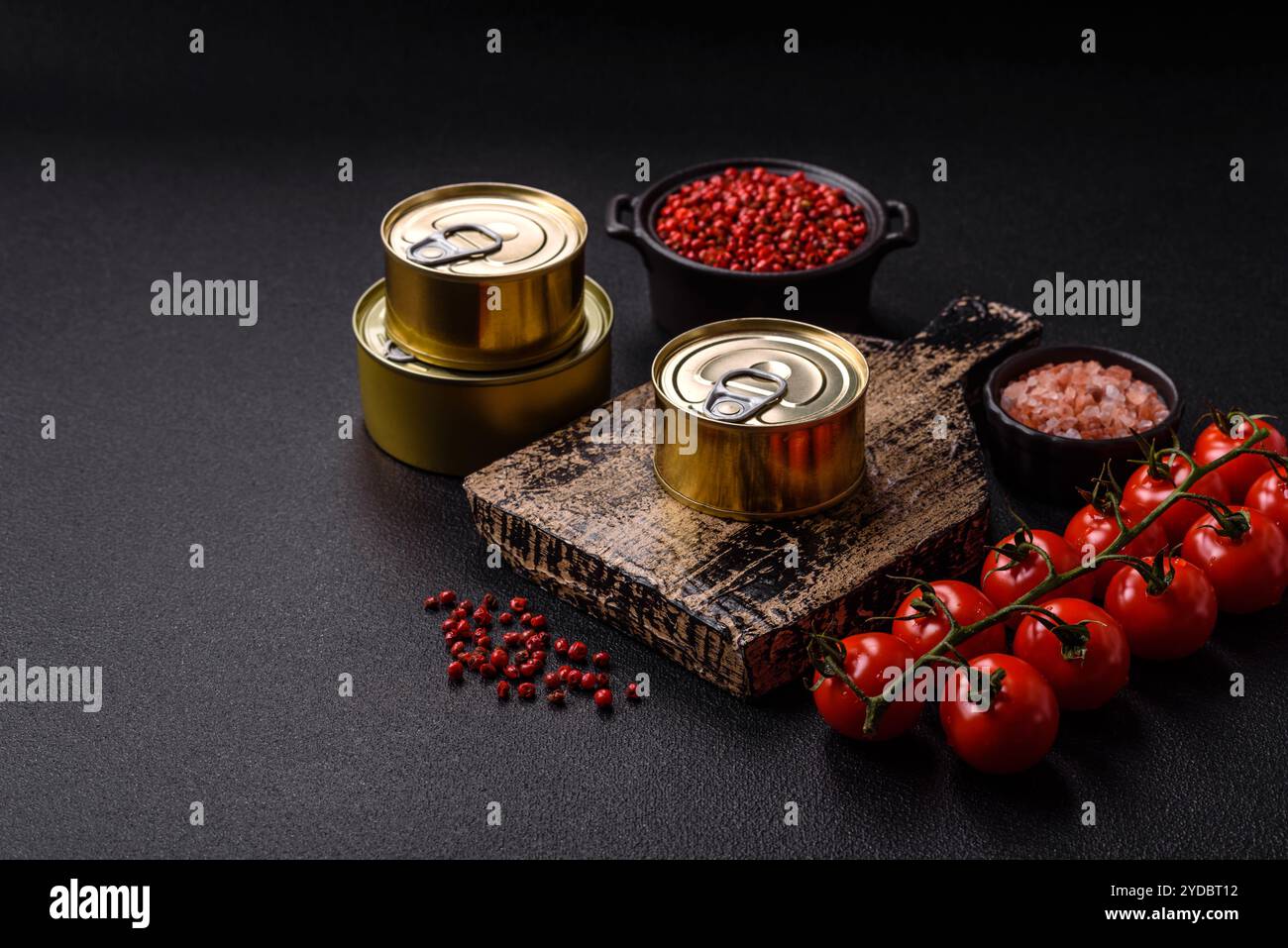 Metal can with canned meat or fish with a key to open it Stock Photo ...