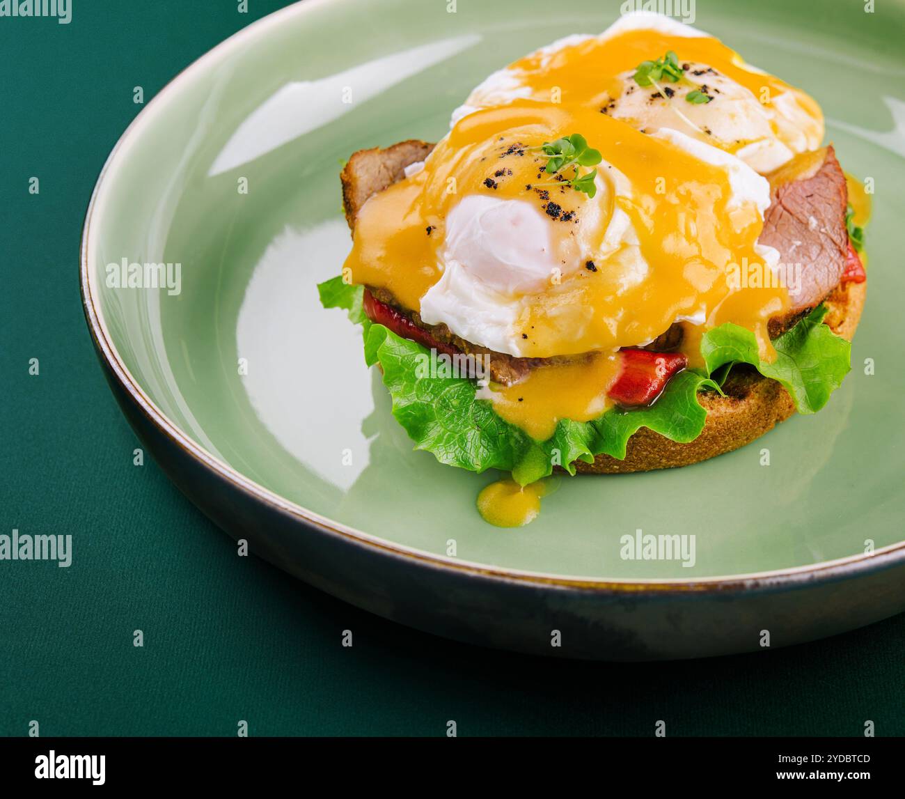 Egg benedict sandwich on hi-res stock photography and images - Alamy