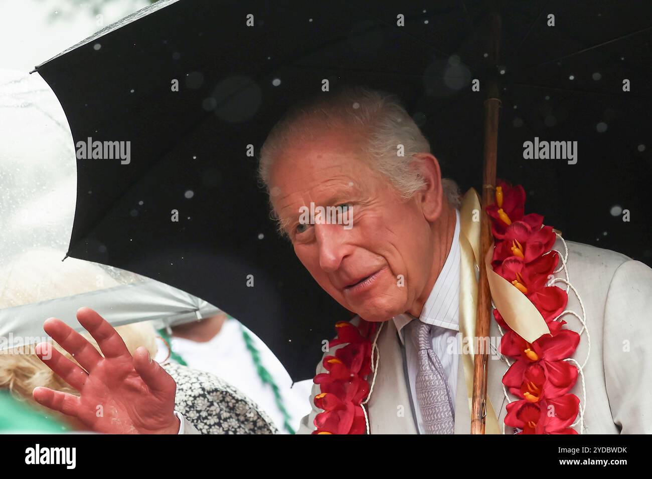 Britain's King Charles III attends the bestowing and farewell ceremony ...