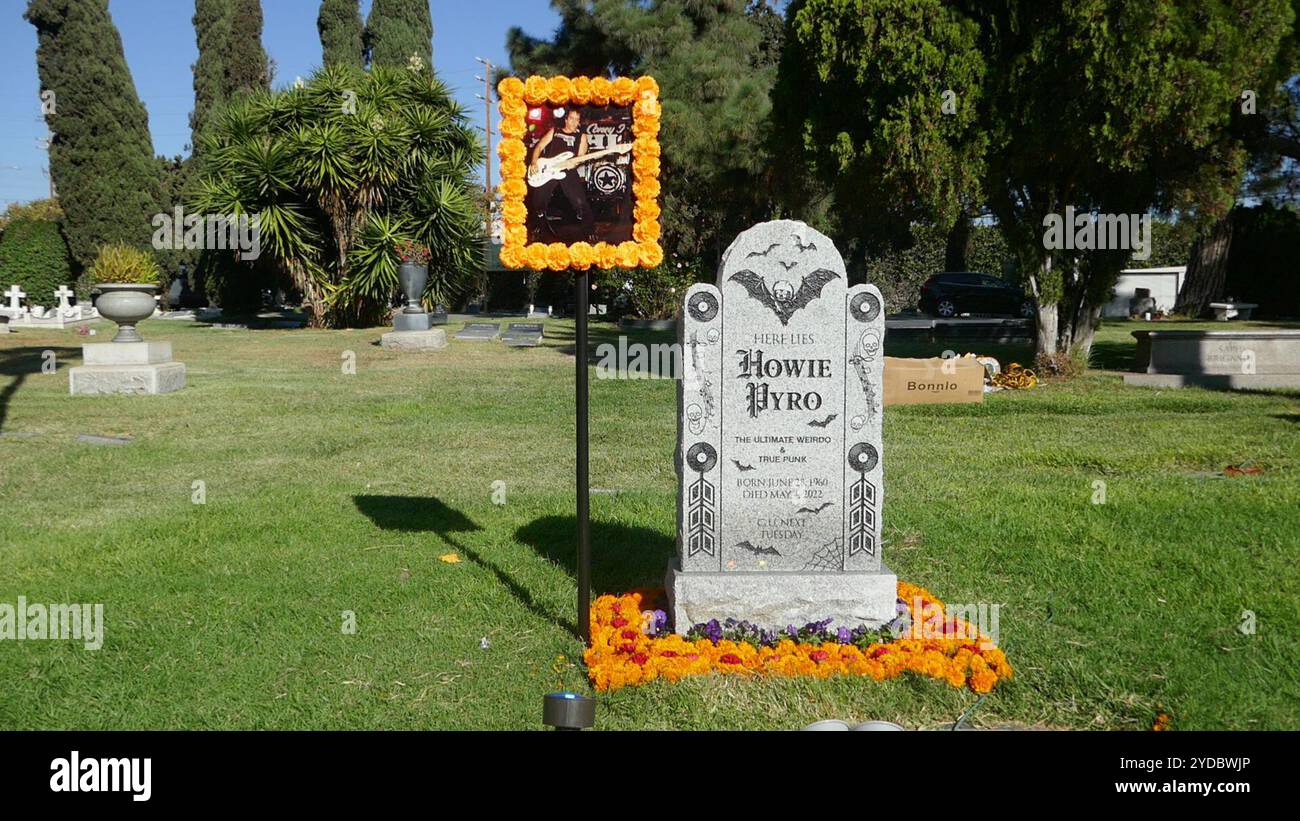 Los Angeles, California USA 25th October 2024 Musician Howie Pyro Grave ...
