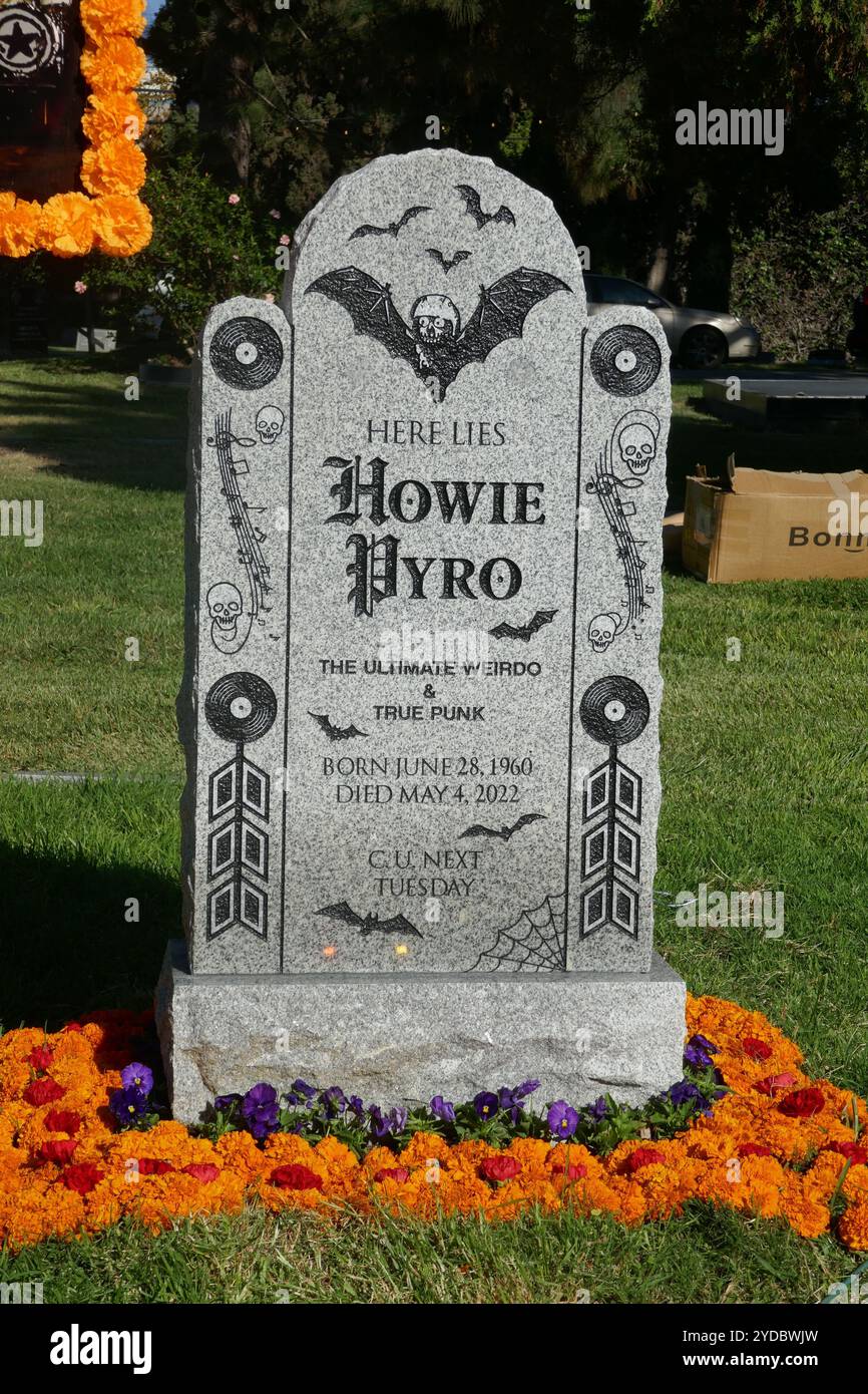 Los Angeles, California USA 25th October 2024 Musician Howie Pyro Grave ...
