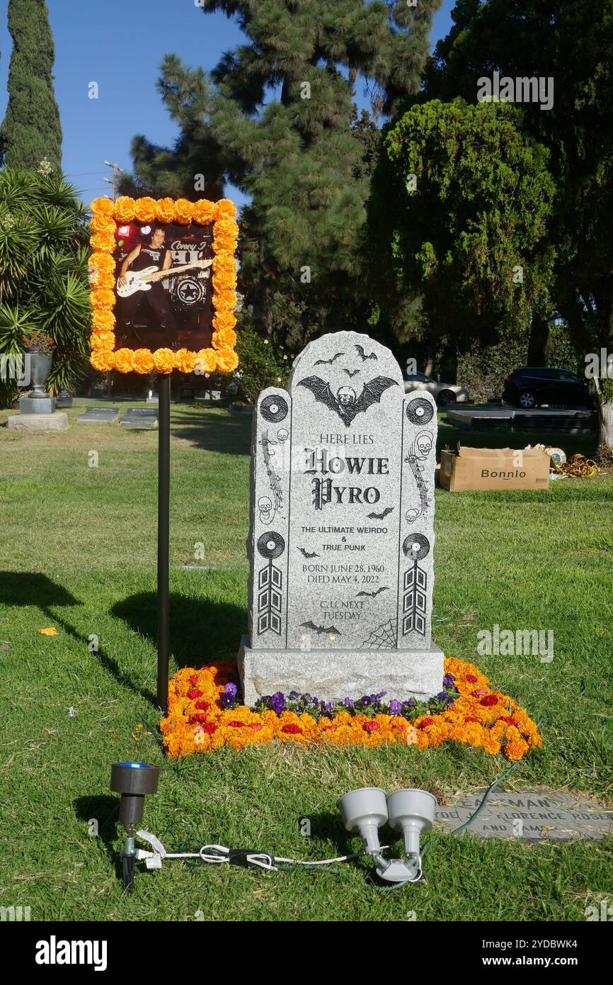 Los Angeles, California USA 25th October 2024 Musician Howie Pyro Grave ...