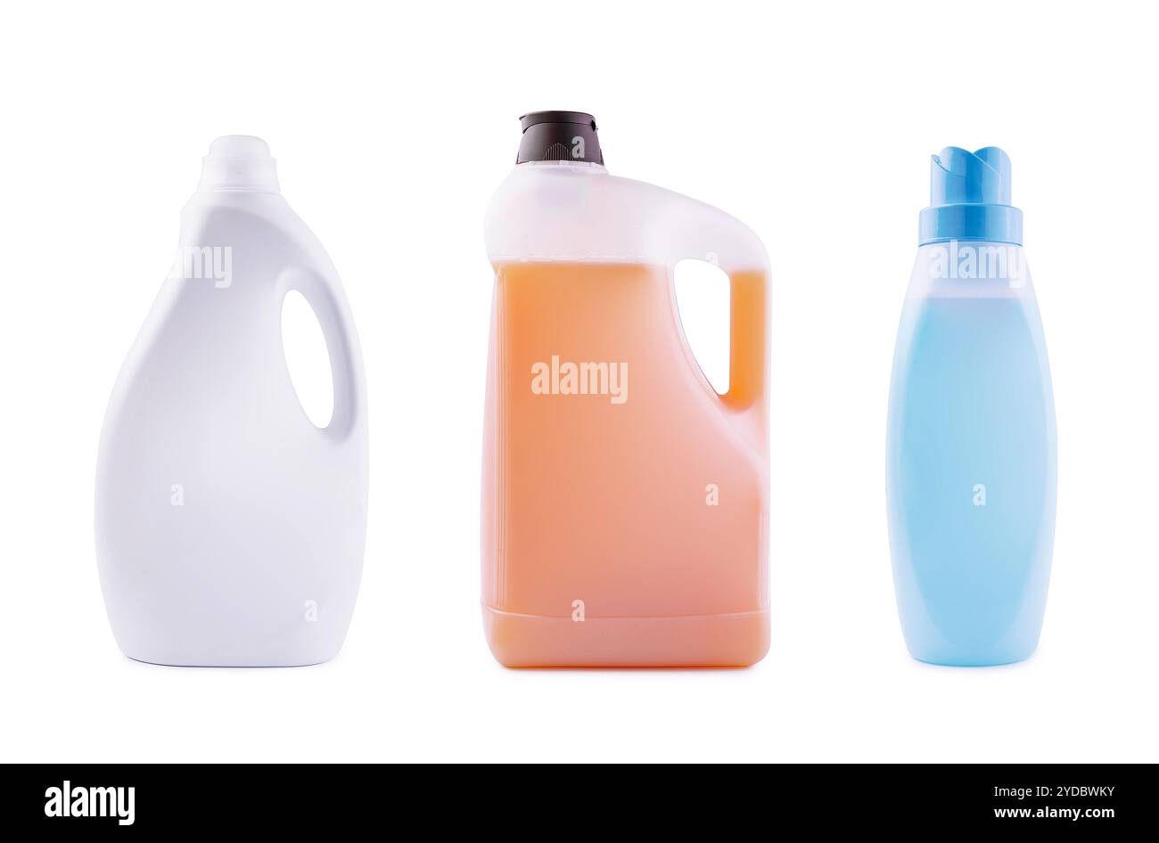 Different plastic bottles with washing liquid Stock Photo - Alamy