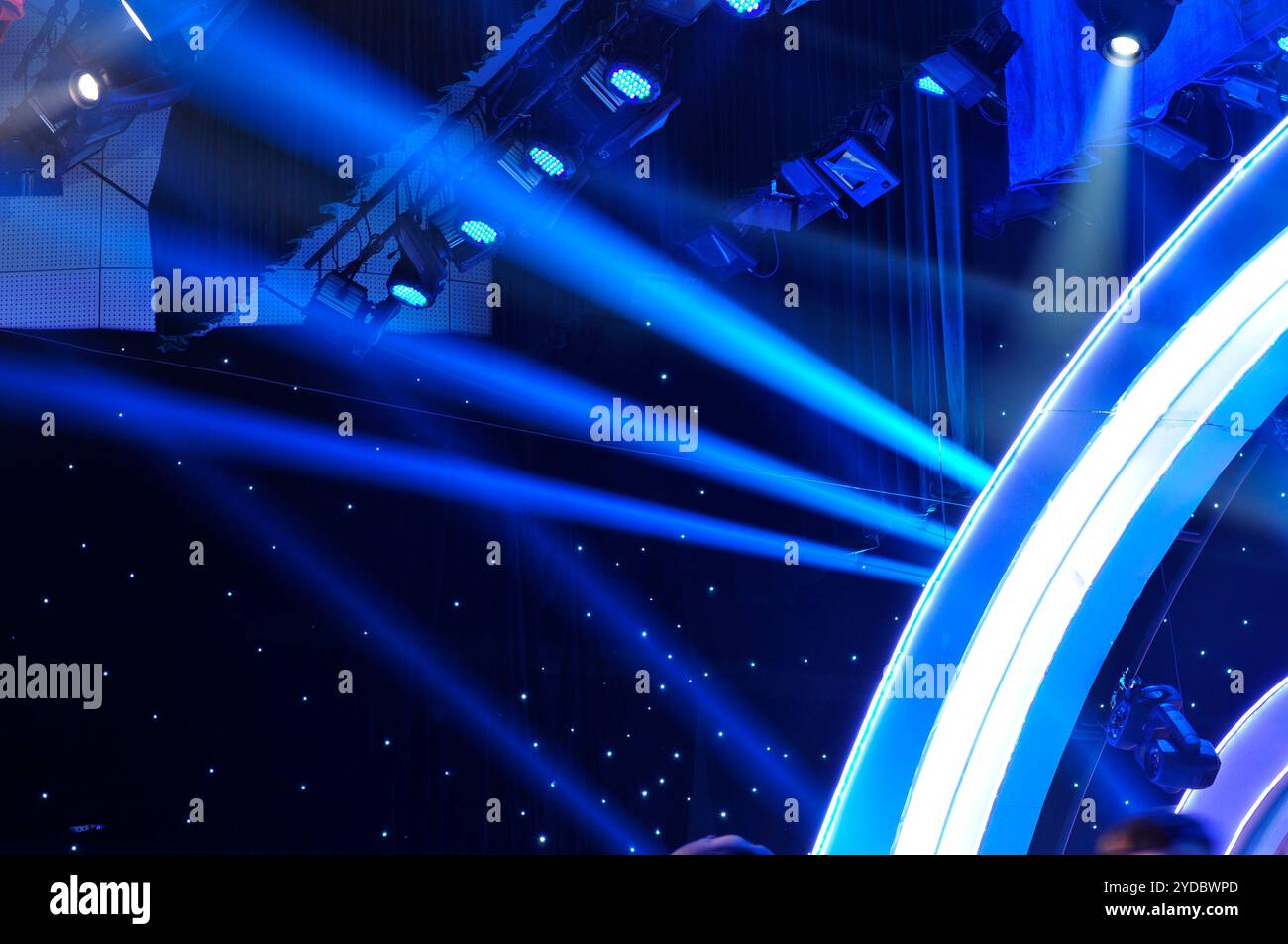 Stage lighting effect in the dark, close-up pictures Stock Photo - Alamy