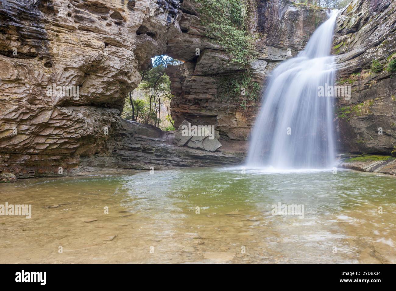 La Foradada waterfall, Cantonigròs, Barcelona, Spain Stock Photo - Alamy