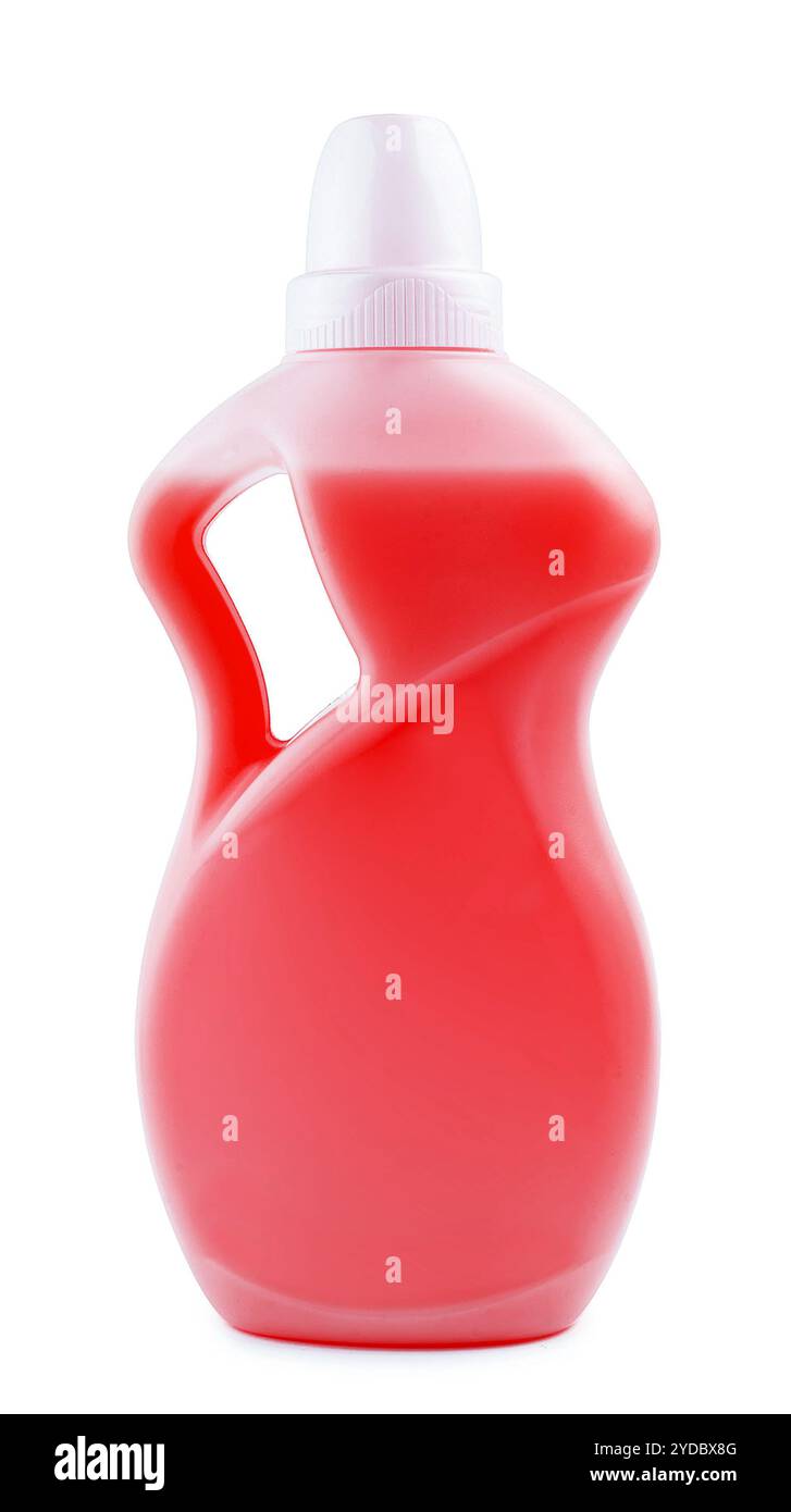 Red Plastic detergent bottle isolated on white background Stock Photo ...