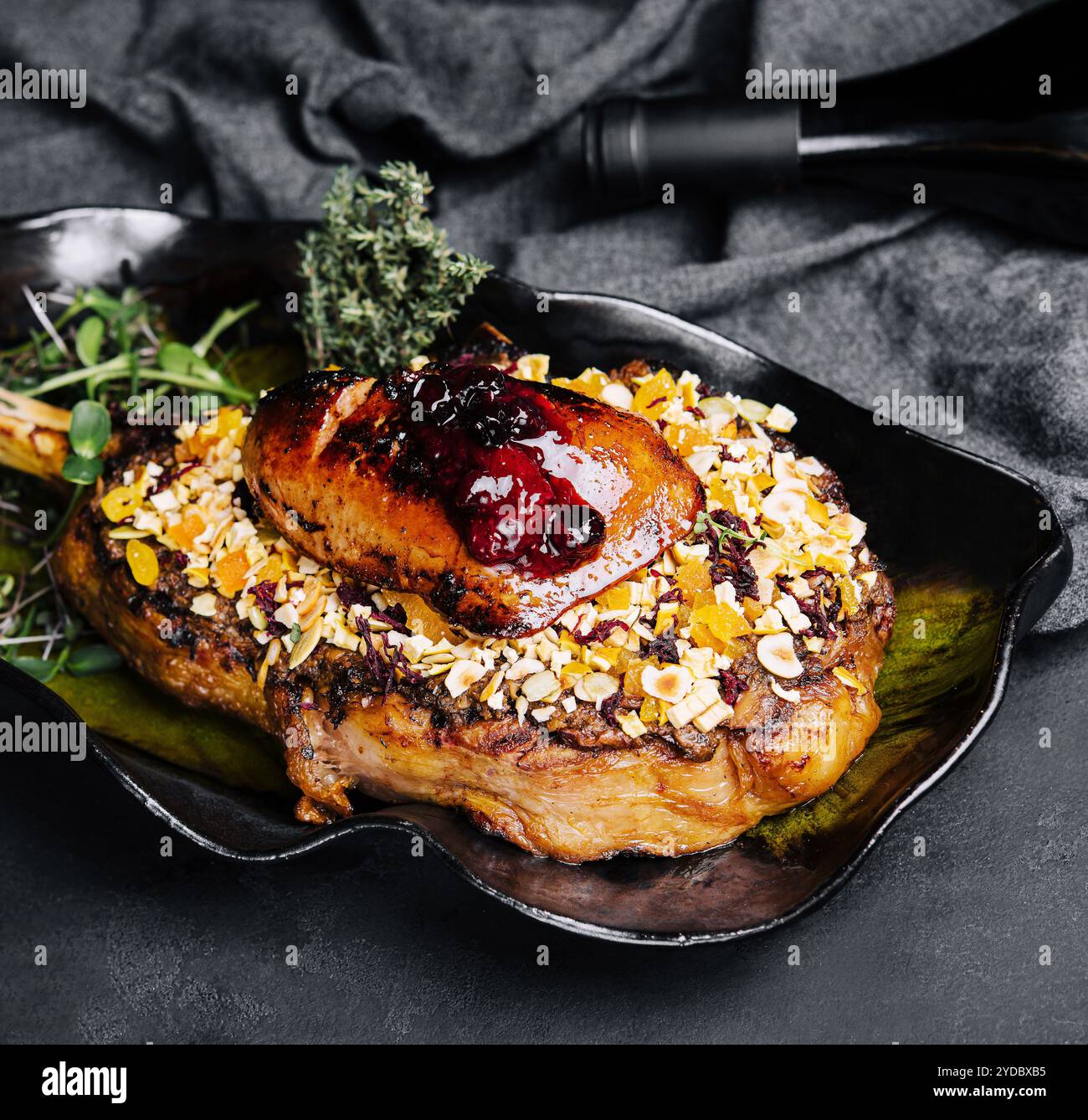 Grilled beef filet with foie gras Stock Photo - Alamy