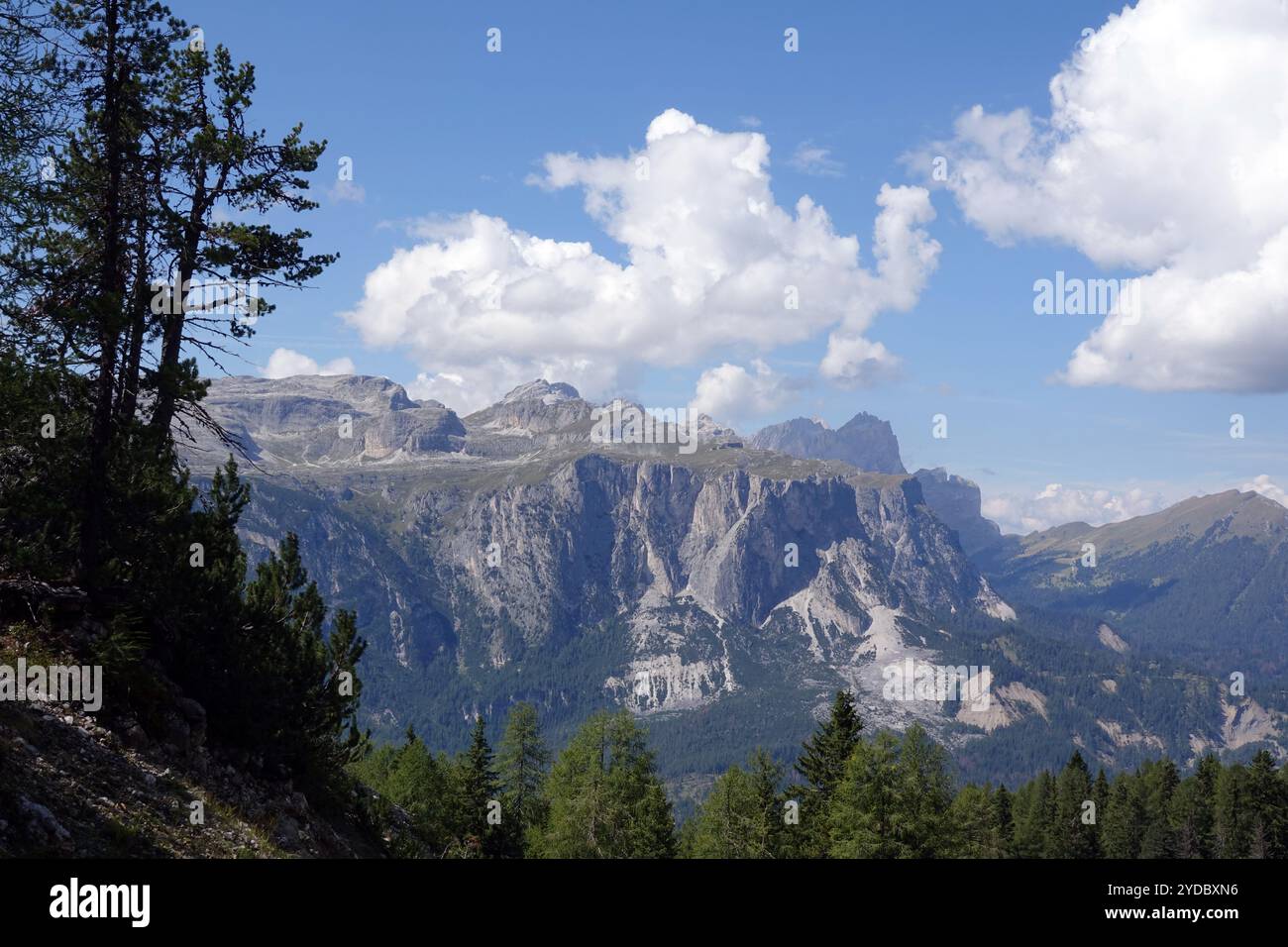 Val Badia with Puez Group Stock Photo - Alamy