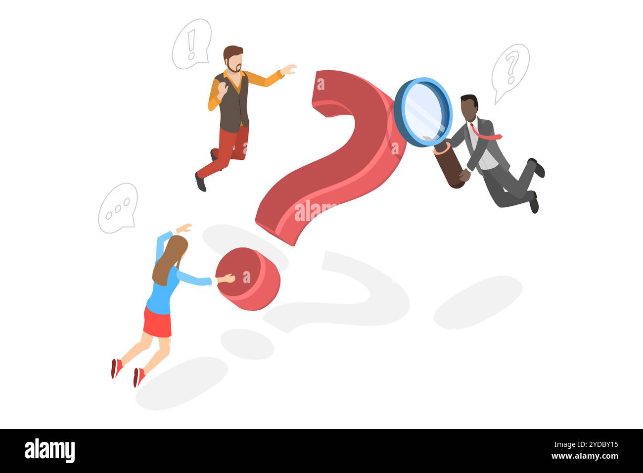 Why Question, FAQ - Frequently Asked Questions. 3D Isometric Flat Conceptual Illustration. Why ...