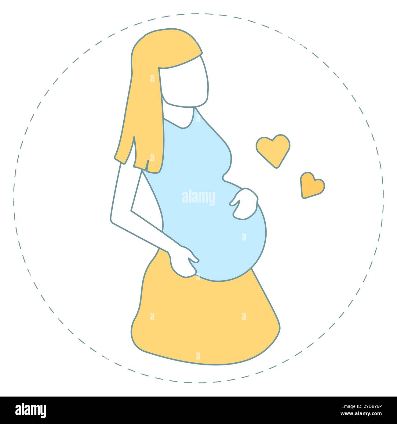 Icon of Pregnancy on White Background with Editable Stroke. Icon of ...