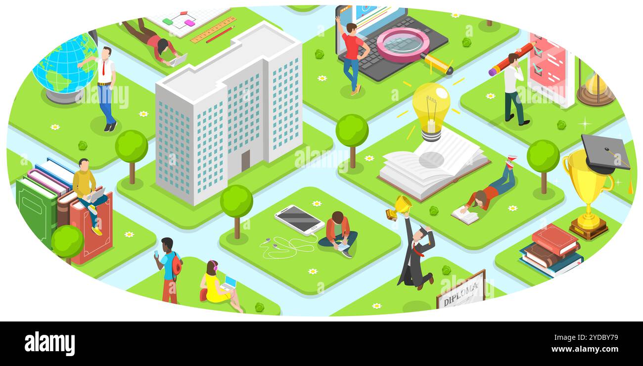 Flat landscape tutorial hi-res stock photography and images - Alamy