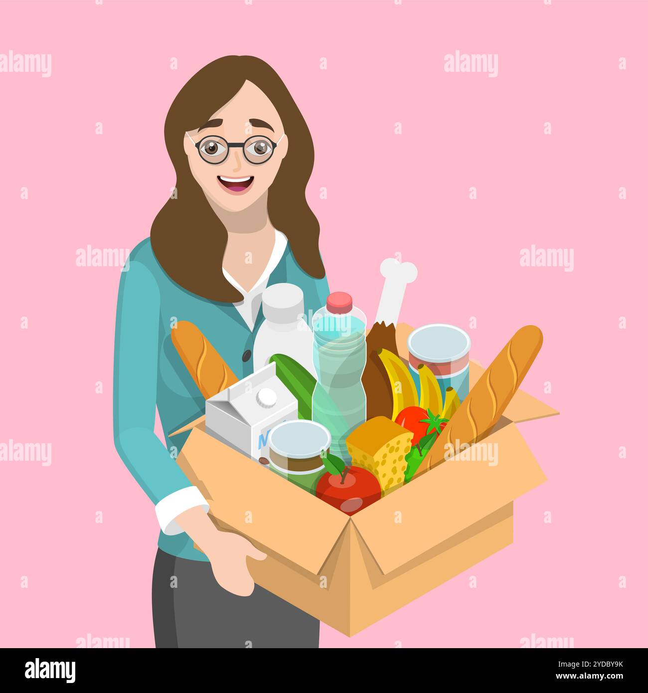 3D Isometric Flat Landing Page of Food Donation, Poor People Support ... 3D Isometric Flat Landing Page of Food Donation, Poor People Support ...