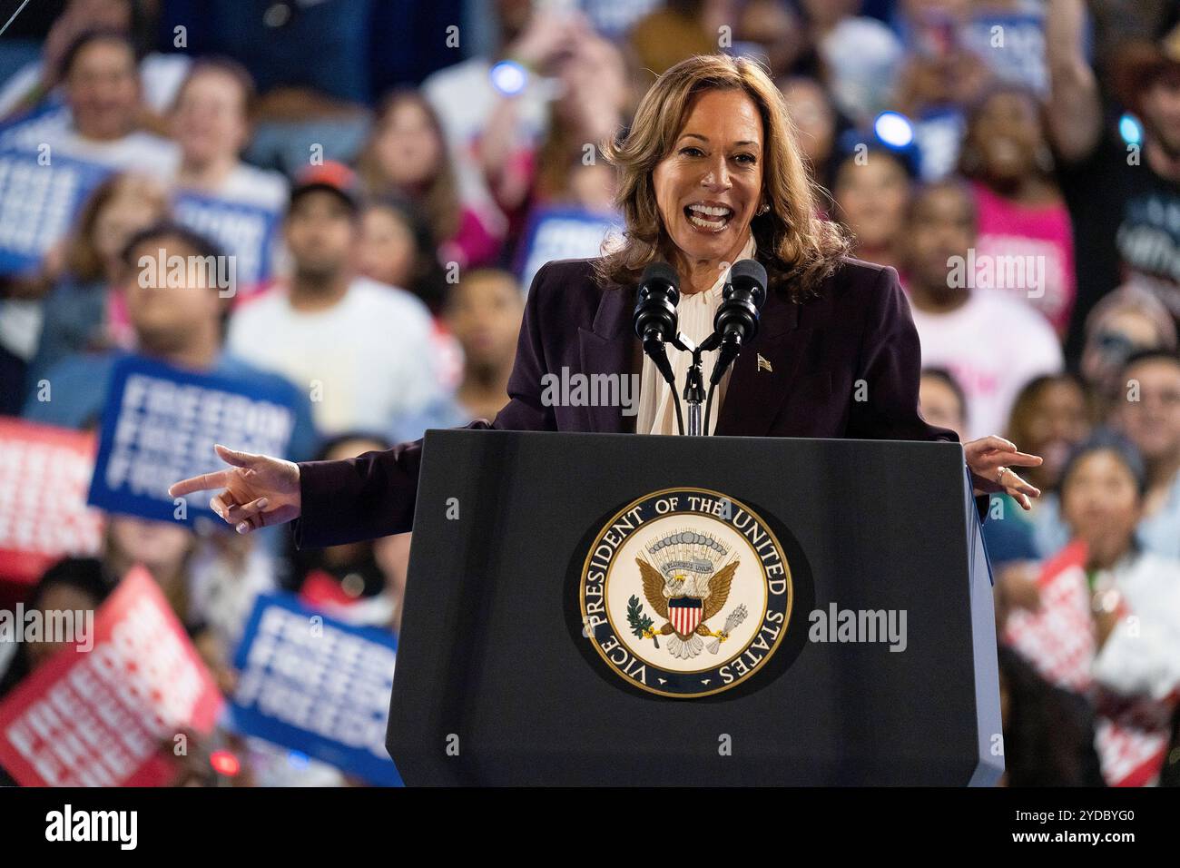 Houston, USA. 25th Oct, 2024. Democratic presidential nominee and Vice ...