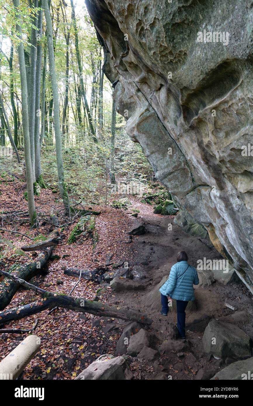 Hiking in the Devil's Gorge near Ernzen Stock Photo - Alamy