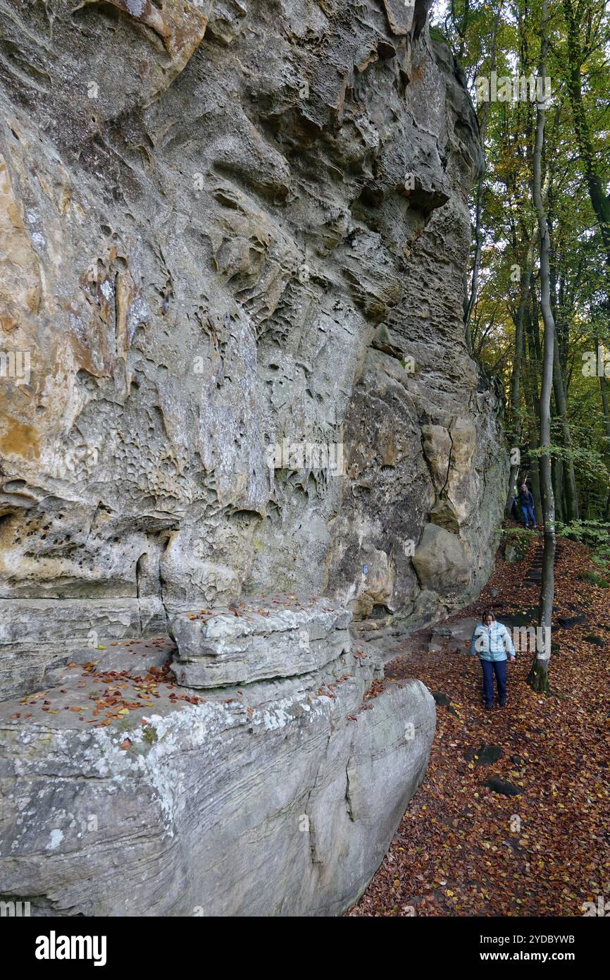 Hiking in the Devil's Gorge near Ernzen Stock Photo - Alamy