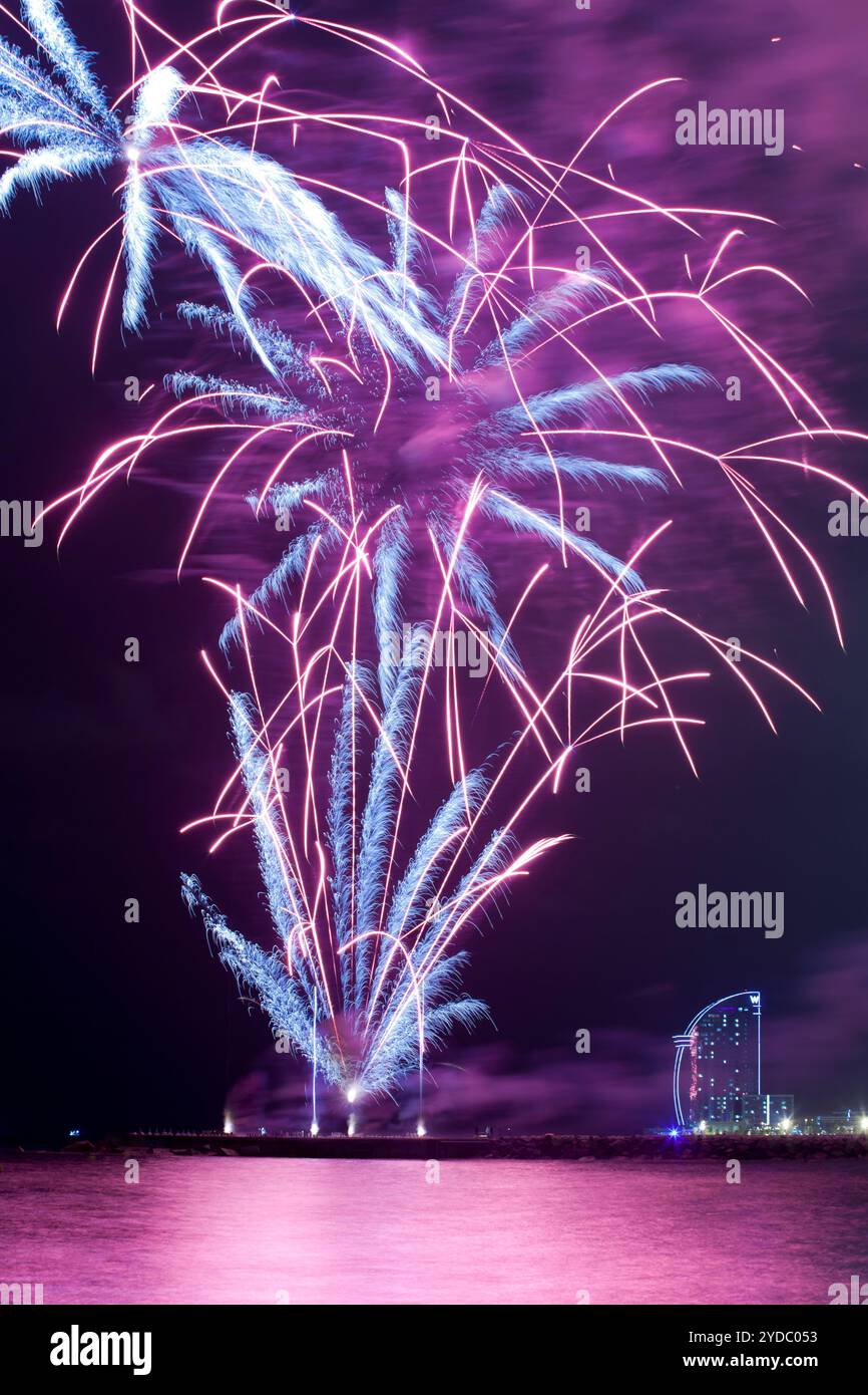 Fireworks at Barceloneta beach during Merce celebrations - Festes de la ...