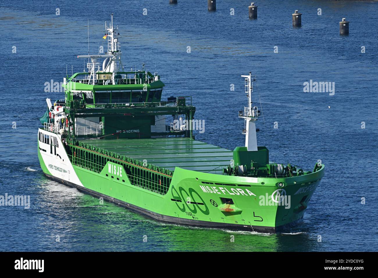 General Cargo Ship MISJE FLORA passing the Kiel Canal Stock Photo - Alamy