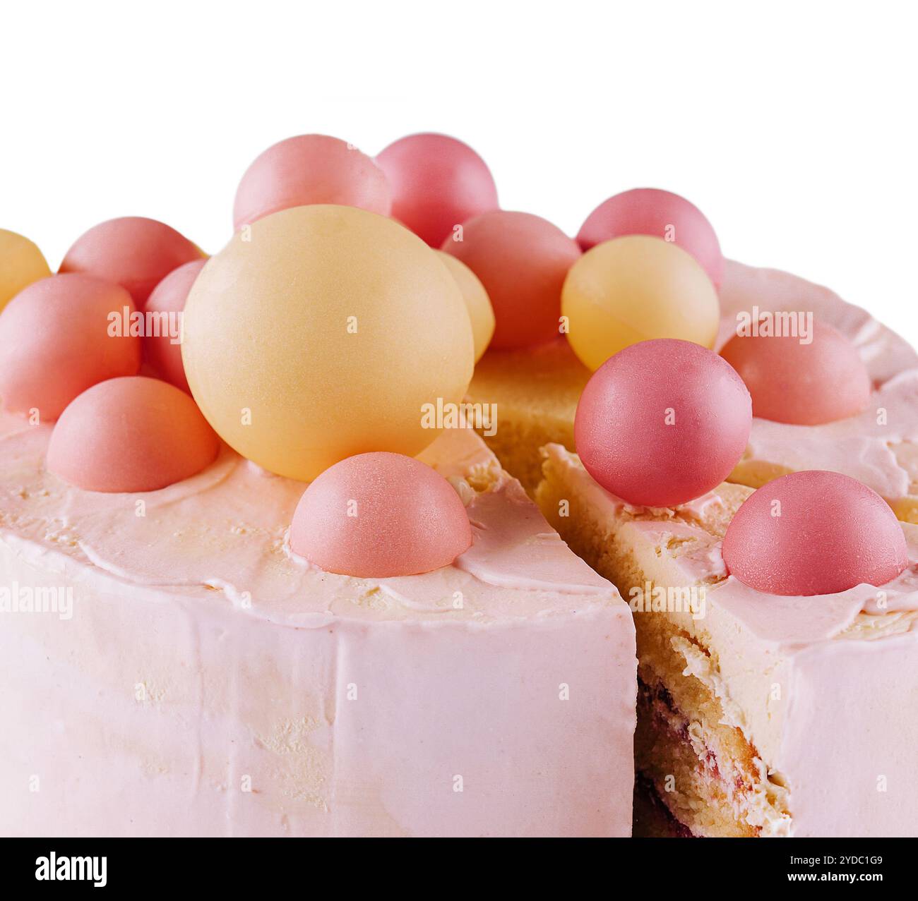 Close up shot of pink cake Stock Photo - Alamy