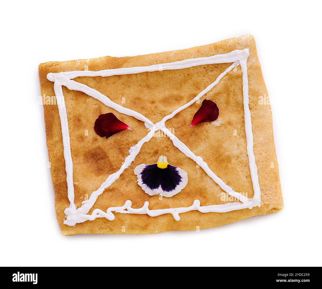 pancake concept with sour cream face Stock Photo - Alamy