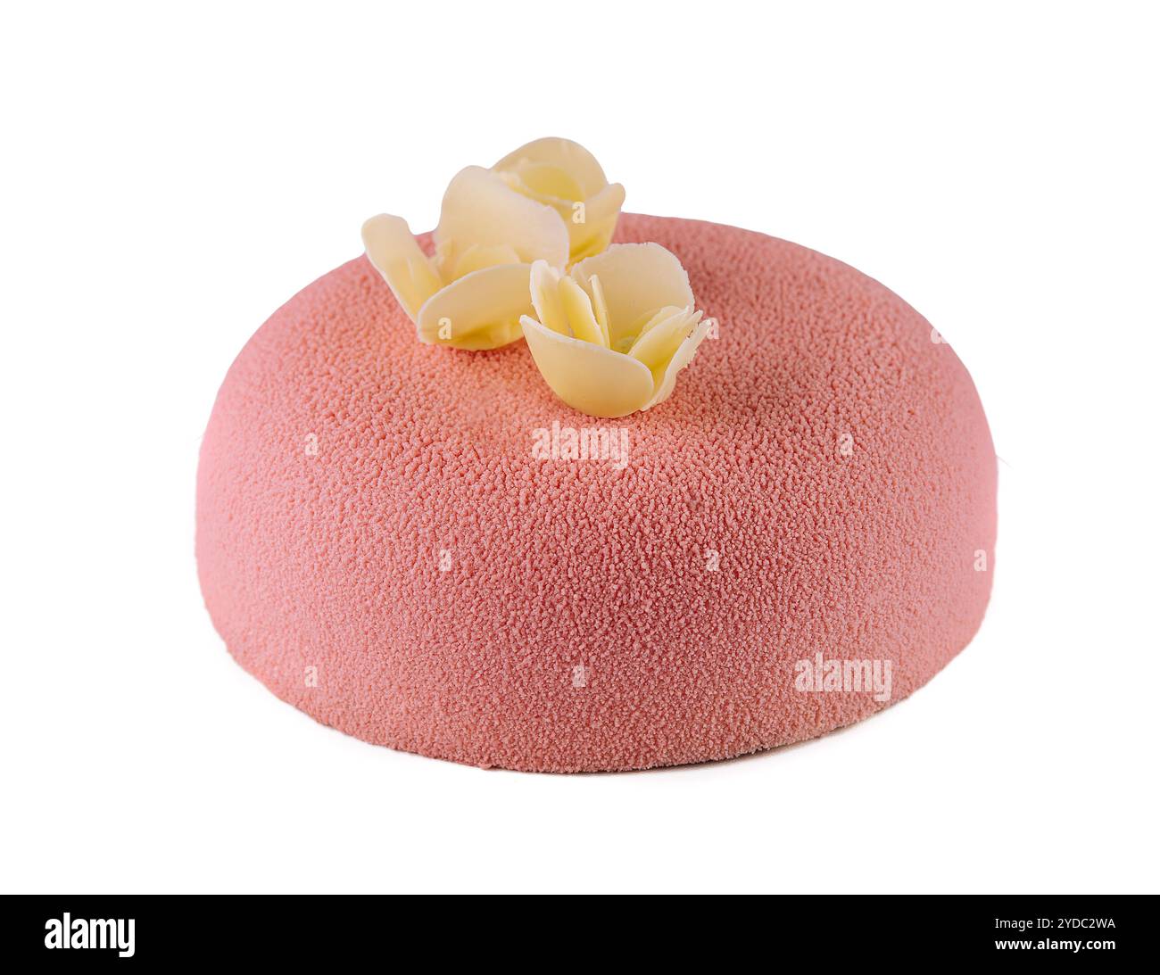 Red Mousse cake on white background Stock Photo - Alamy