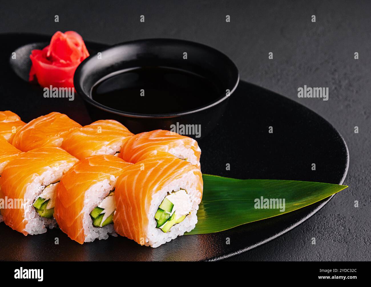 Philadelphia Sushi Rolls Set with Salmon and Cream Cheese Stock Photo ...