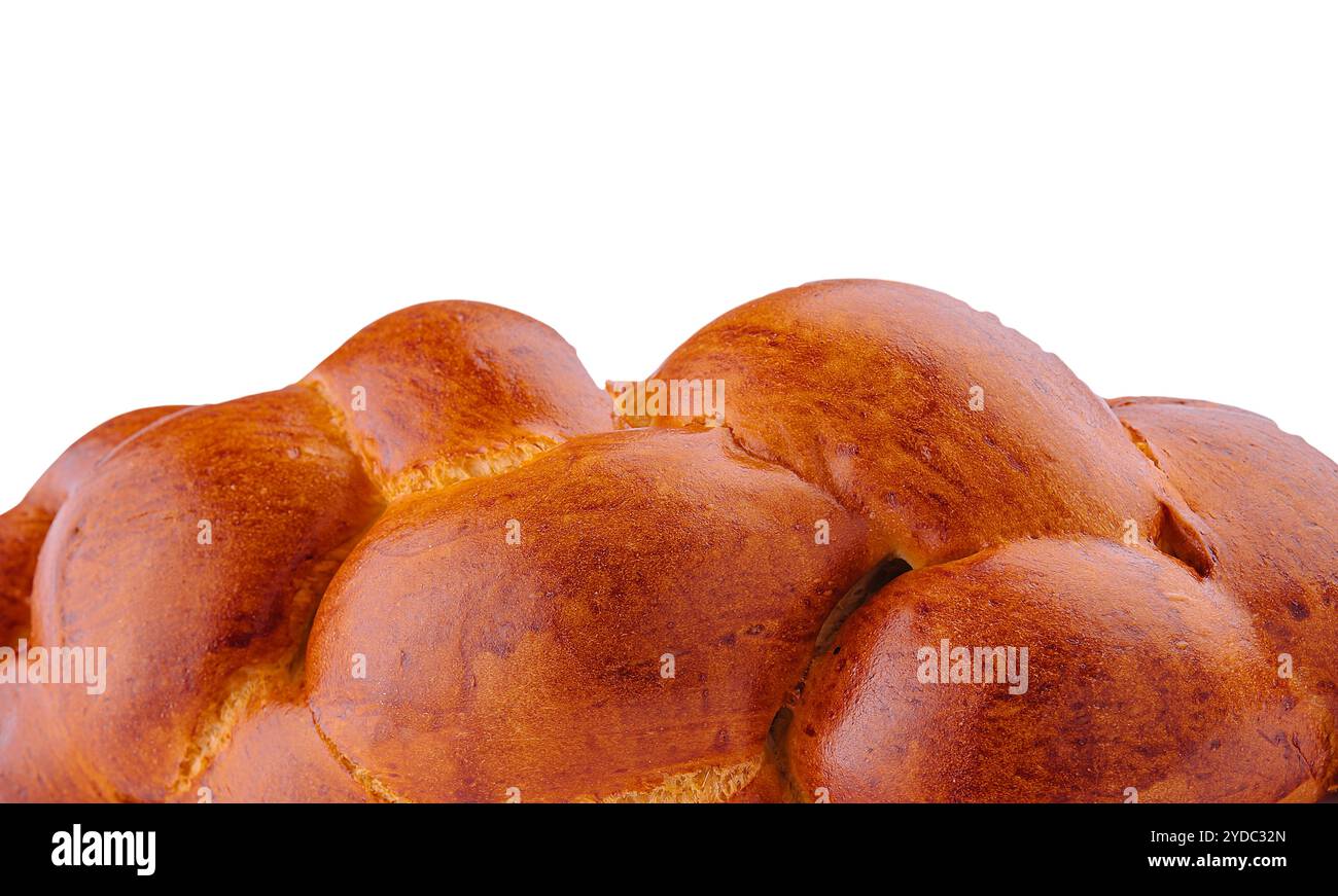 Jewish challah bread isolated on white Stock Photo - Alamy